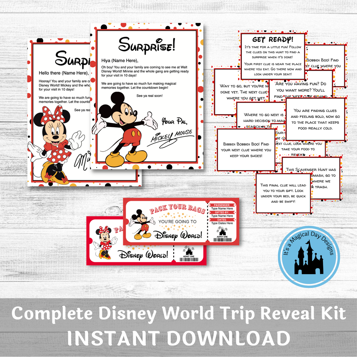 Complete Disney World Trip Reveal Kit – Itsamagicaldaydesigns