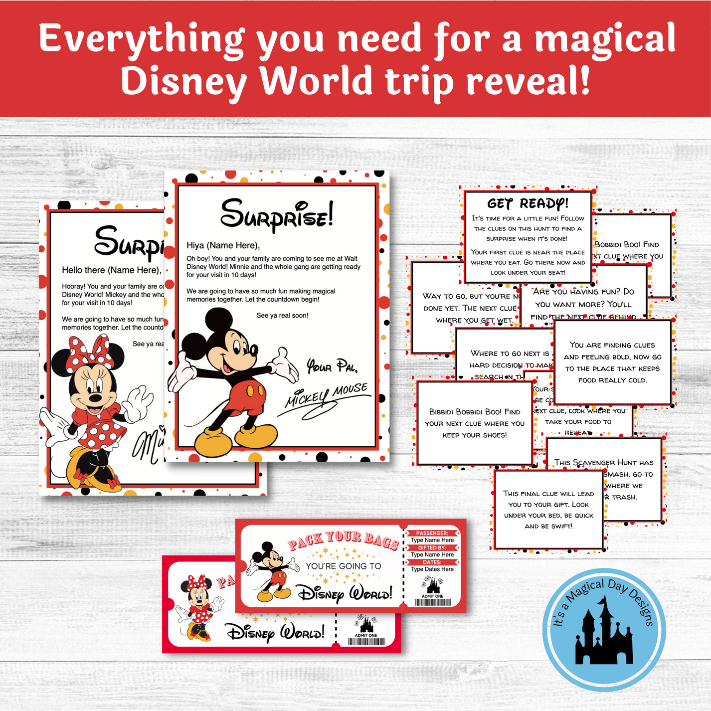 Complete Disney World Trip Reveal Kit – Itsamagicaldaydesigns